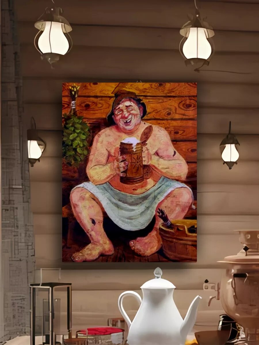 Картина на дереве OSB "Спа процедуры"