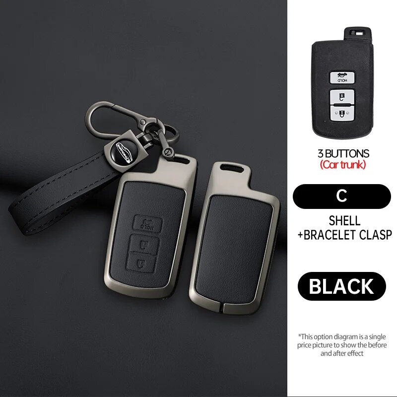 Чехол для ключа Toyota 3 кнопки Black B-style 2Black