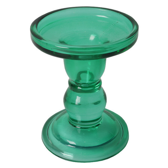 Подсвечник MAXIJOY "Emerald", стеклянный, зеленый, настольный, 8x8x11 см