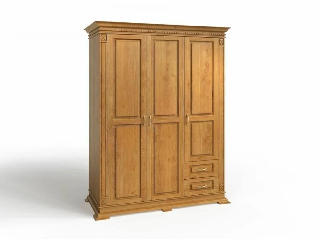 Шкаф Верди №514 из Массива сосны, 150х55х220 см, классический орех 2