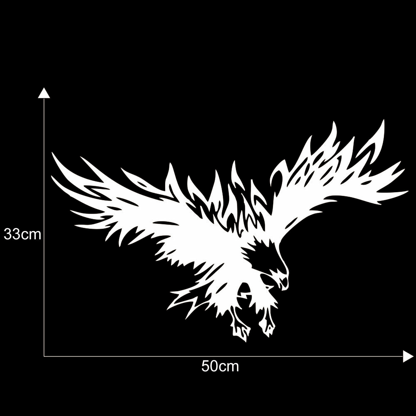 Верхняя наклейка на капот, винил, орел, для авто/внедорожников, белая