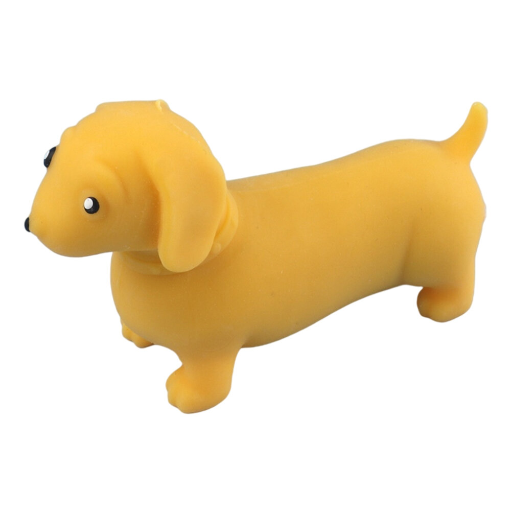 Stretch Dachshund Dog Figure for Twisting Pulling Bending TPR Sand Filled Stress Relief Toy Decompression