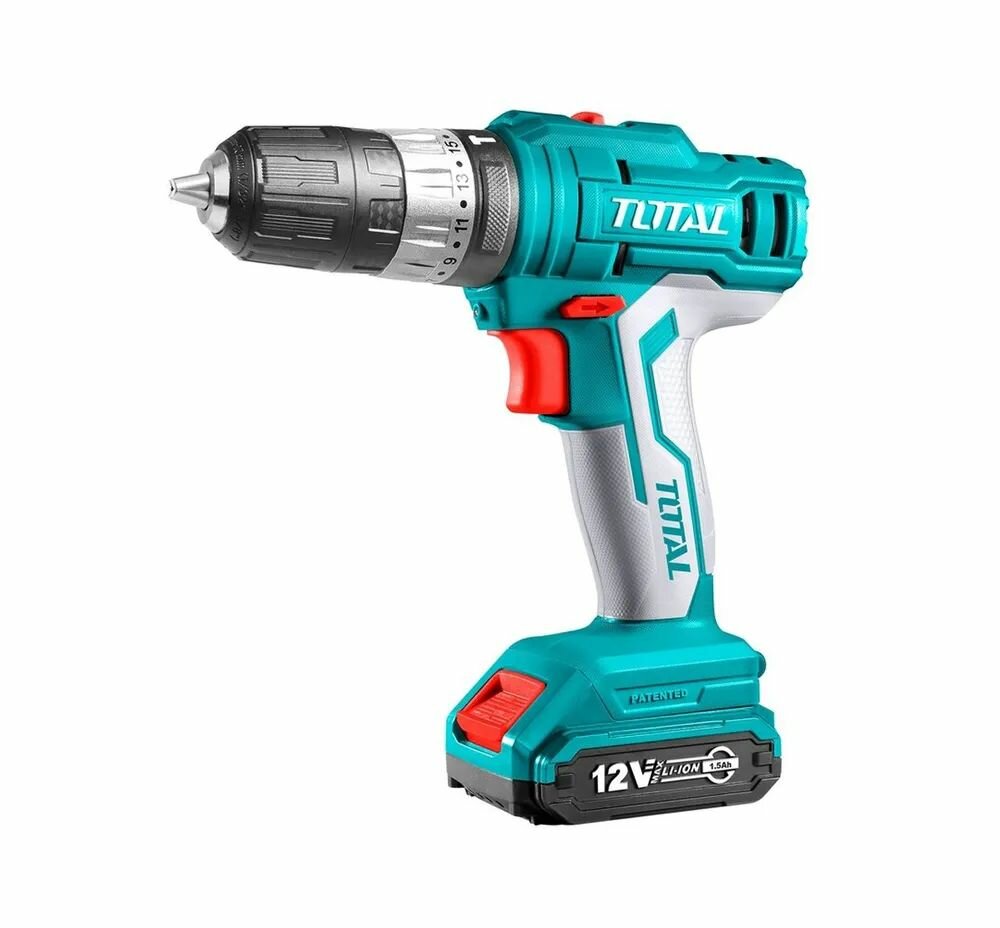 Ударная дрель-шуруповёрт TOTAL TIDLI1222, Li-Ion аккумулятор, 12V