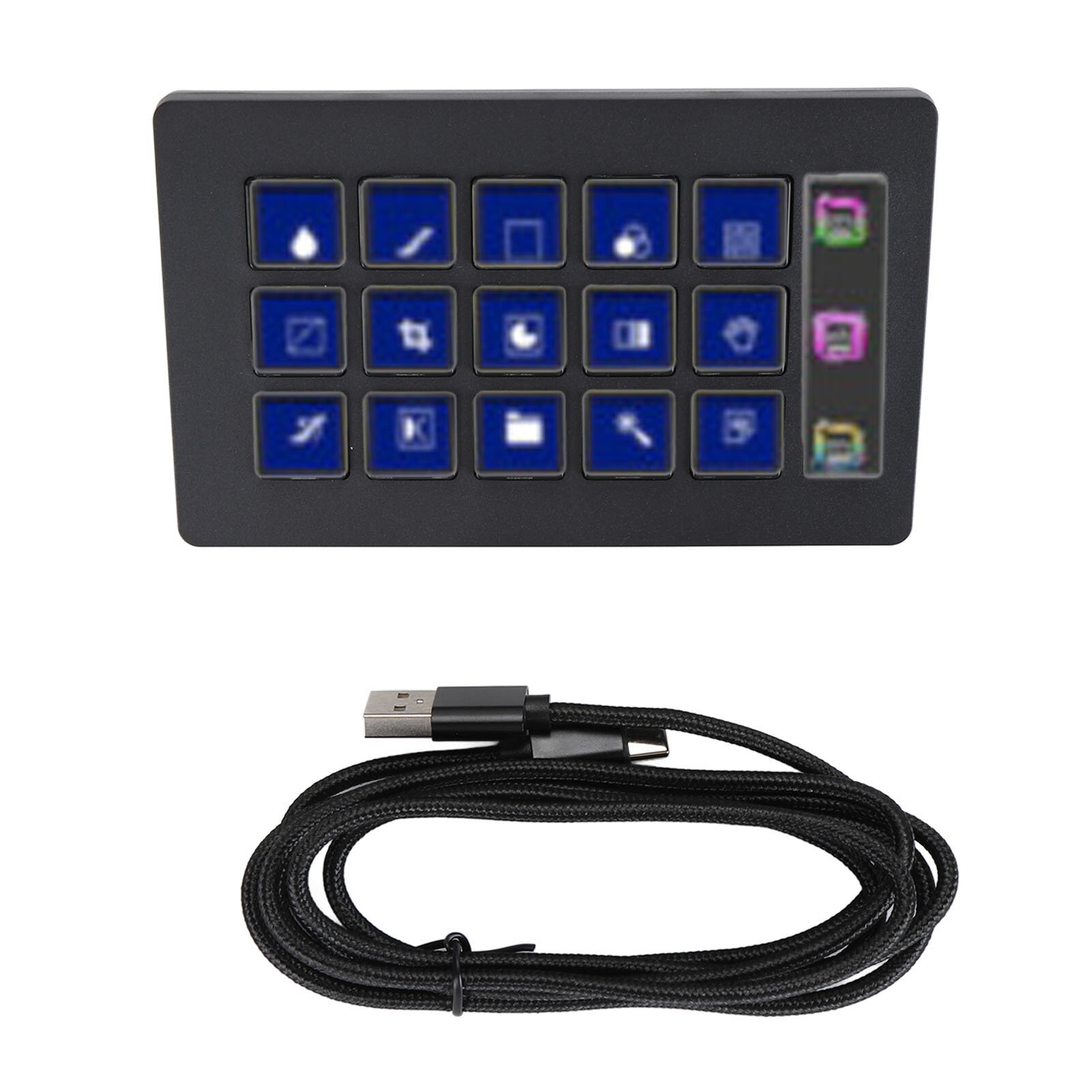 15 клавиш Visual Keyboard Macro клавиатура One клавиша работы LCD пользовательская клавиатура для OBS для Twitch для YouTube