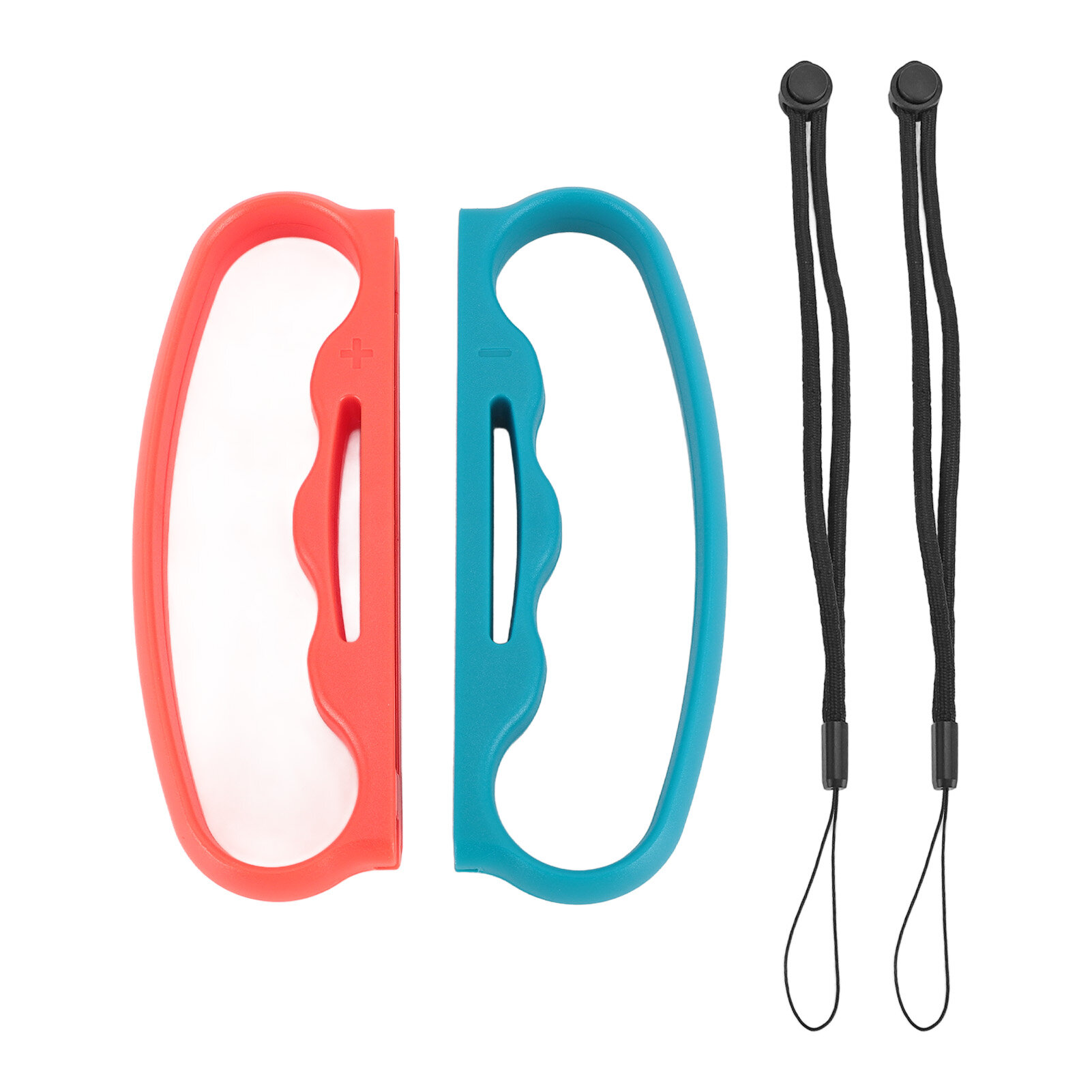 2 накладки на руки для фитнеса и бокса с ремешками на запястьях для улучшения игрового процесса. Аксессуары для игровых контроллеров с OLED-дисплеем, красные и синие.