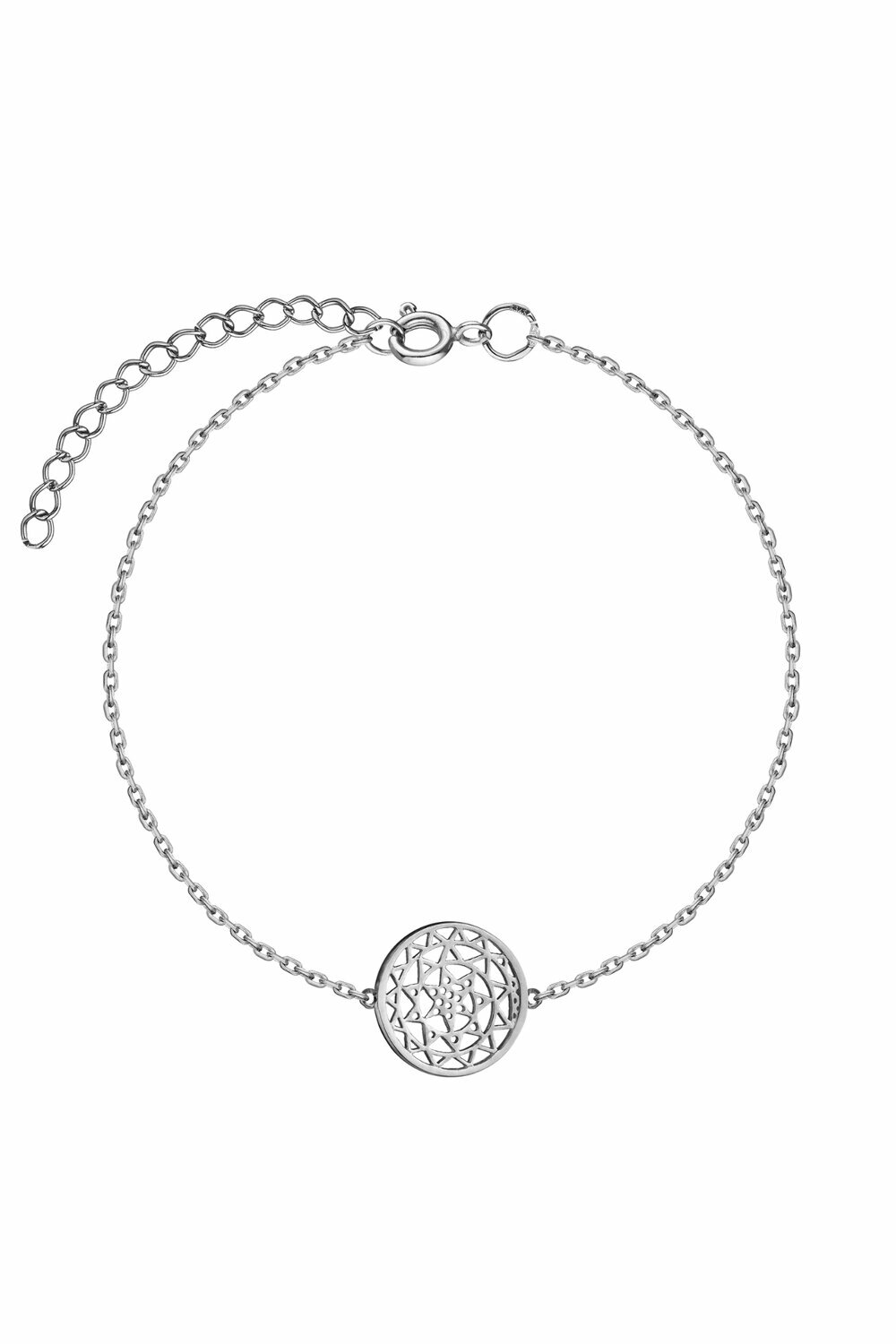 Браслет-цепочка, серебро, 925 проба, серебрение