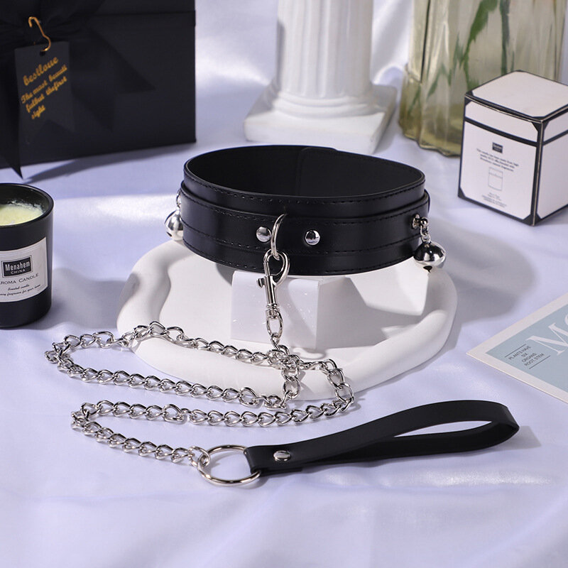 Секс игрушки колокольчик наручники ошейник тяга цепь связывание сдержанность костюм наказание обучение взрослые товары
