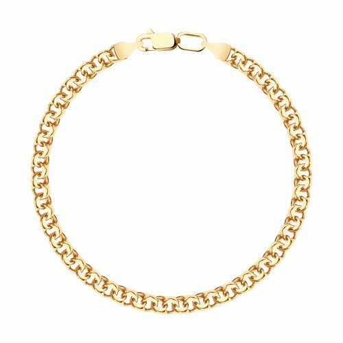 Браслет, серебро, 925 проба, золочение