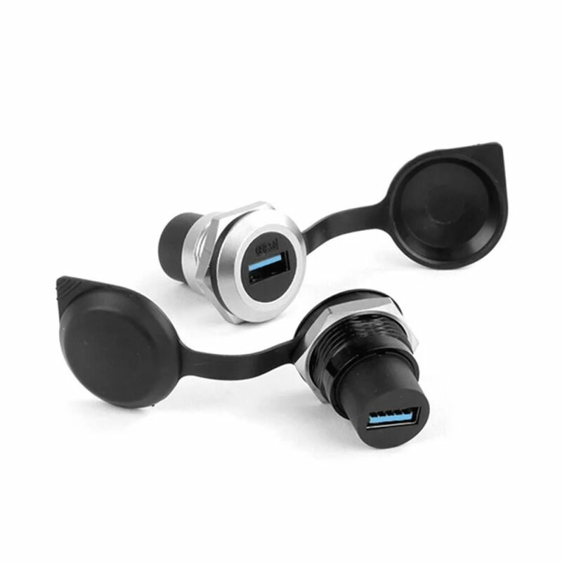 1 шт. Круглый черный/серебристый USB 2.0/3.0 в USB 2.0/3.0 конвертер адаптер гнездовые разъемы для монтажа на панель корпуса