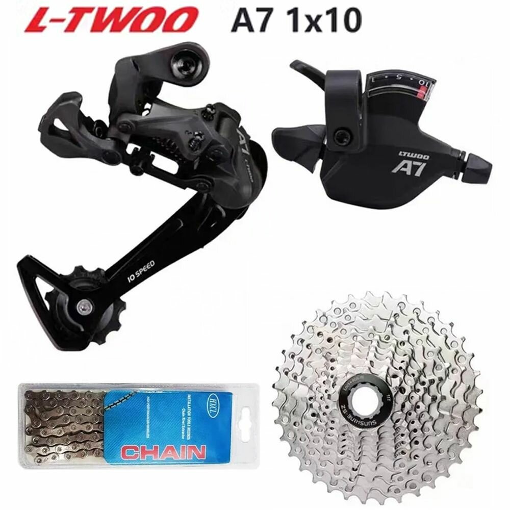 L-TWOO A7 задний переключатель велосипеда с шифтером и 10-скоростной трансмиссией комплект для надежного переключения передач