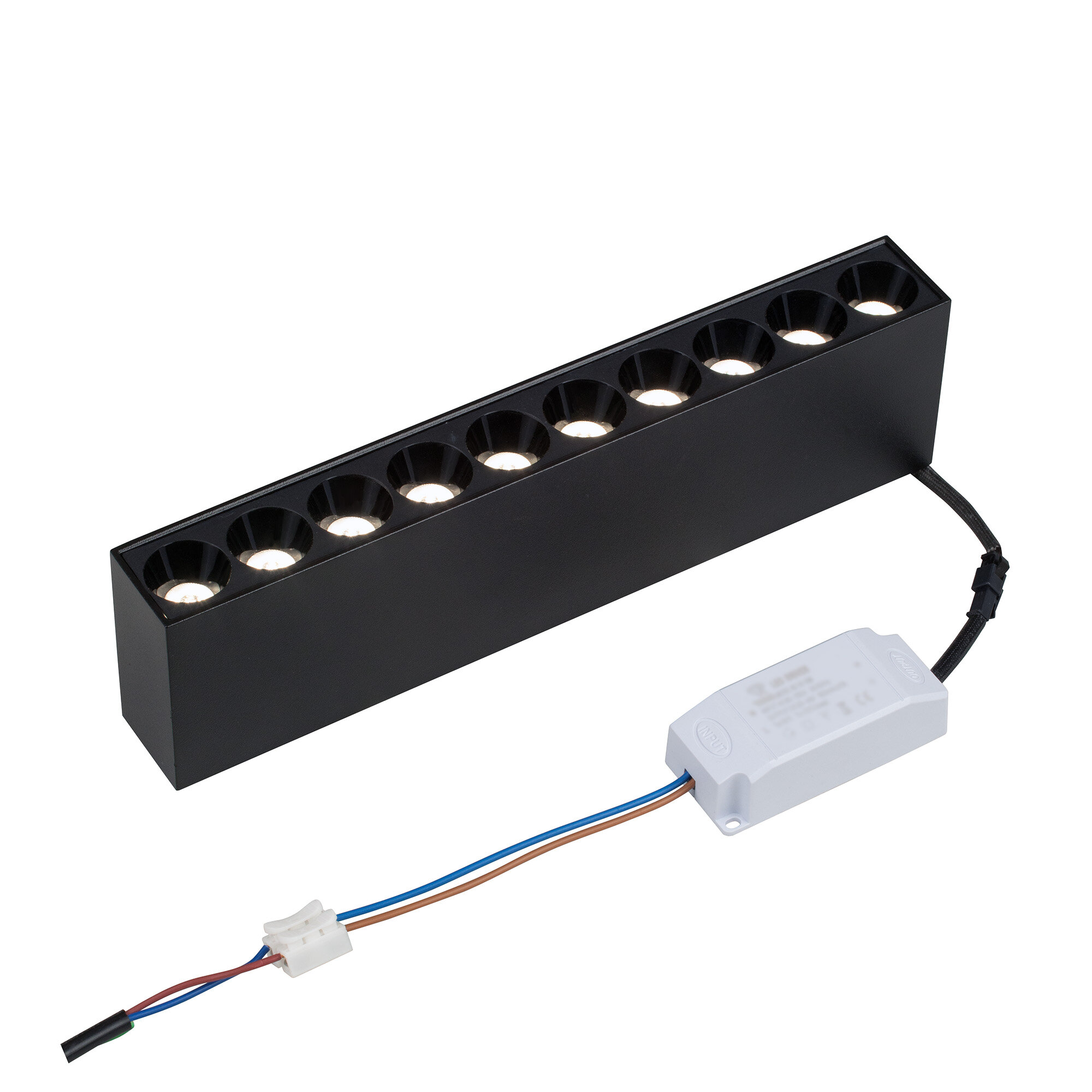Накладной черный LED светильник с драйвером, 20Вт, 4000К, 36 , 1595лм