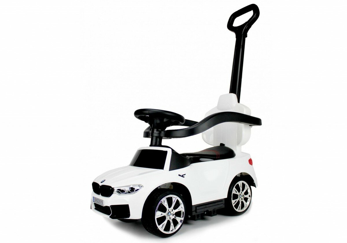 Толокар RiverToys BMW M5 A999MP, музыкальный, с фарами, белый