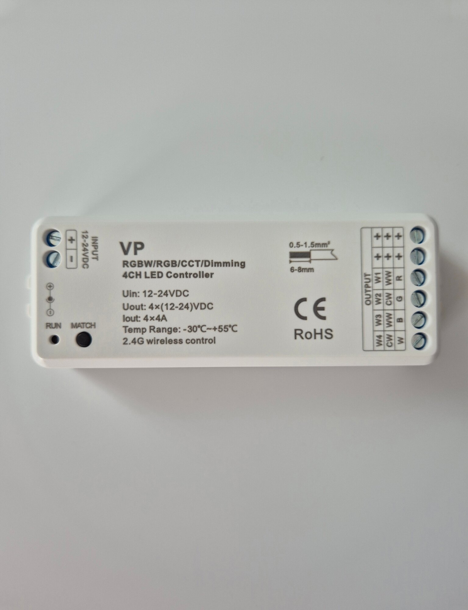 Контроллер управления лентой RGB/RGBW/CCT/DIM 16A 12-24V RF 2.4G