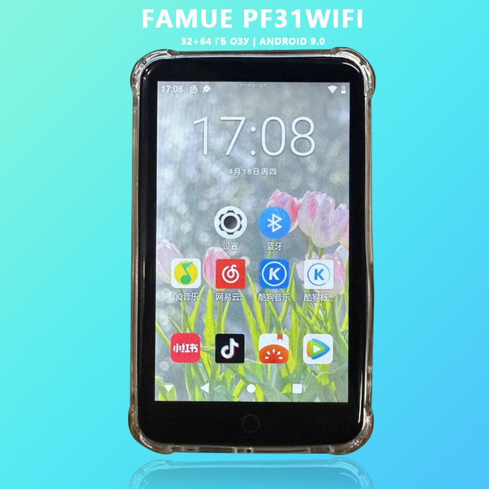 Famue mp4mp5 Интернет-mp3-плеер для чтения романов и прослушивания музыки/Wi-Fi/3+64 ГБ/черный/поддержка русского языка