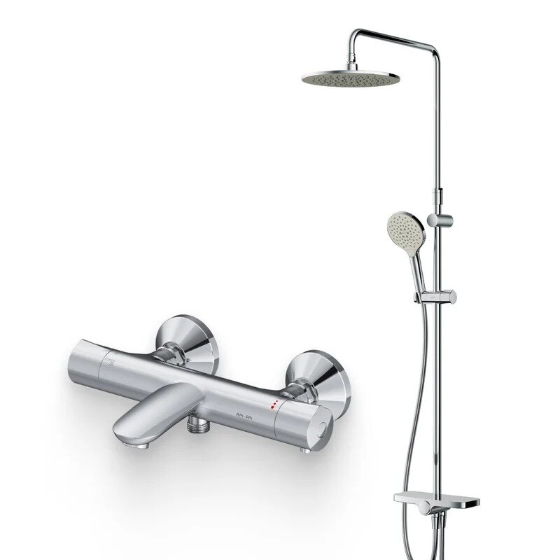 Душевой комплект Термостат Am.Pm Like F8050000 для ванны с душем + Стойка F0780200
