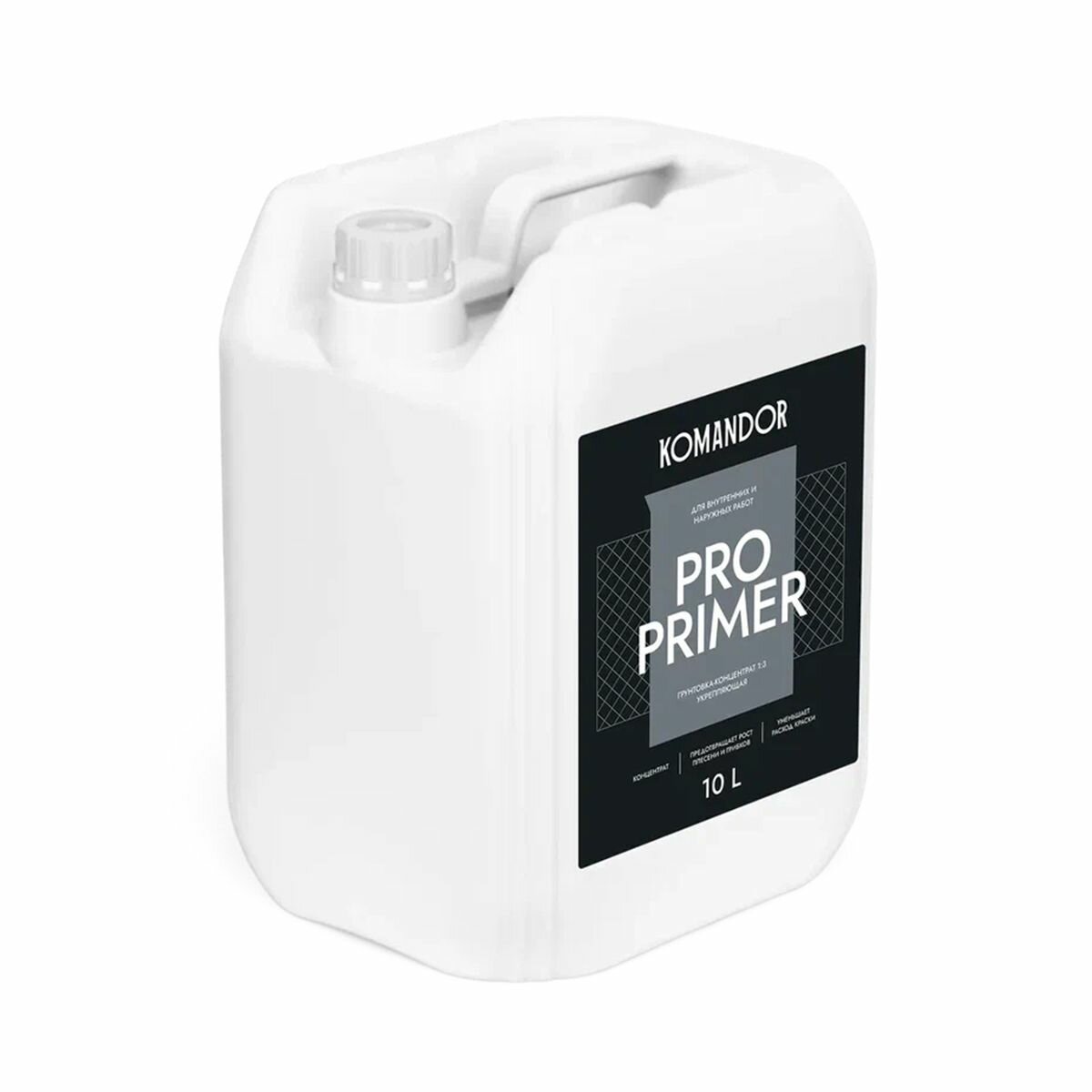Грунтовка-концентрат Komandor Pro Primer, универсальная, 10 л