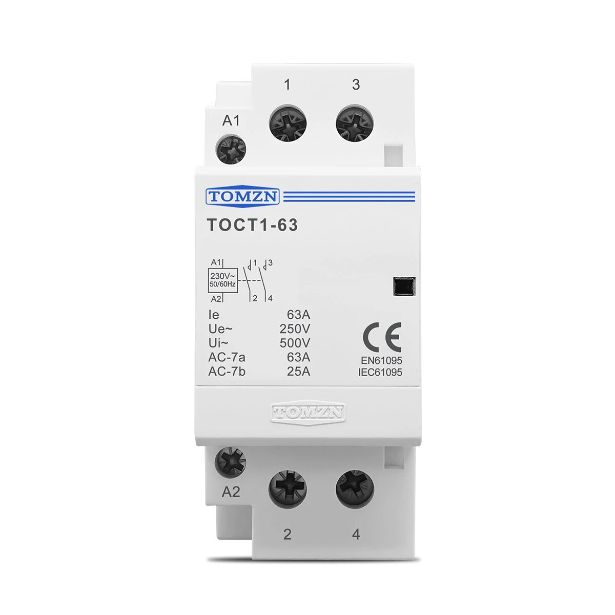 TOMZN Контактор TOCT1-63 63А 220В/230В 2NO