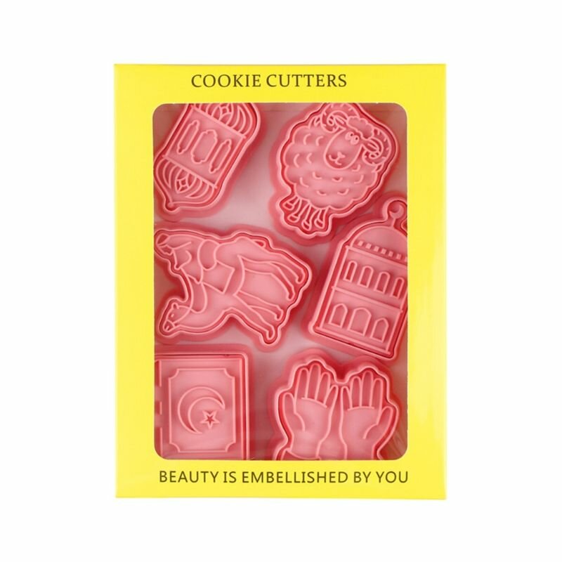 1 набор из 6 штук, 3d трехмерная форма для резки печенья праздника Курбан-Байрам в мусульманский месяц Рамадан