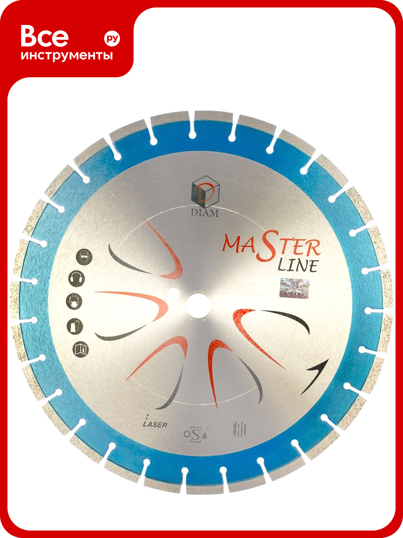 Круг алмазный сегментный 1A1RSS Master Line (400х25.4 мм) по железобетону Diam, 25.4 мм