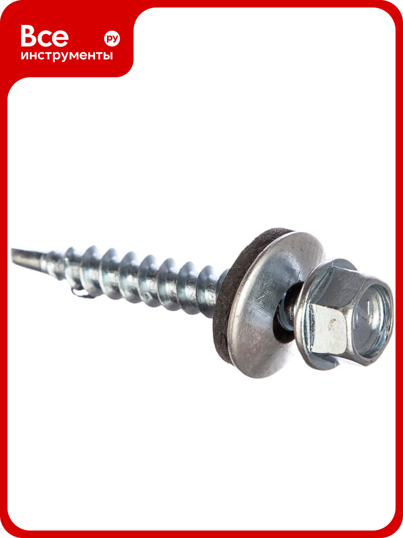 Кровельный саморез Tech-Krep КР ZP сверло 4,8х35 60 шт, коробка с окном