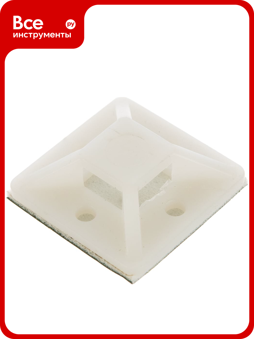 Монтажные самоклеящиеся площадки FORTISFLEX ПМС 25х25 белый 100шт 49445