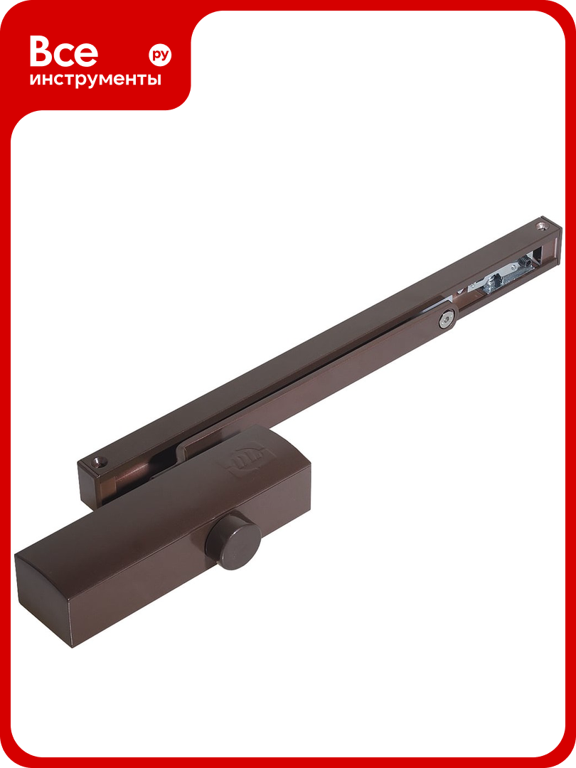 Доводчик DOORLOCK DL100S size 3 со скользящей тягой, коричневый, с функцией Hold Open 75515