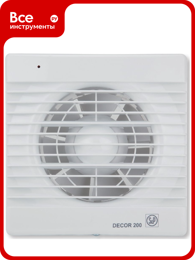 Бытовой, Soler&Palau, вентилятор Soler&Palau Decor 200 C 50-013, ванных комнат небольшой, удаления излишней влаги из