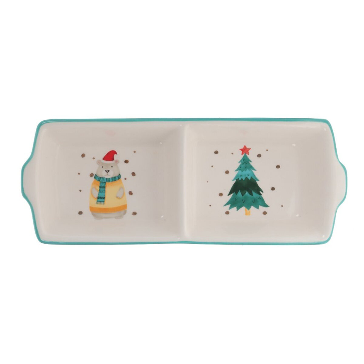 Менажница Елки Remeco collection 28см, керамика