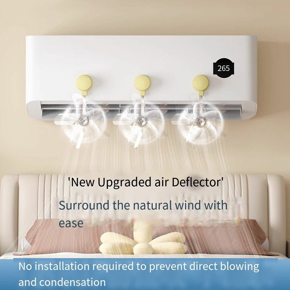 3ШТ Регулируемый Направляющий Вентилятор Кондиционера Для Защиты От Прямого Обдува Ветрозащитным Экраном