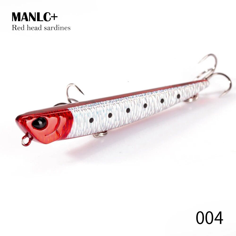 Приманка-карандаш Manlc+ Red head sardines 75 мм, 8 г, 004, красный
