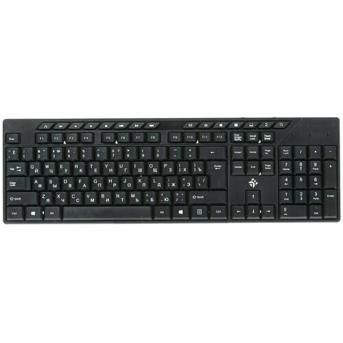 Клавиатура проводная DEXP K-502BU, мембранная, клавиш - 119, USB, черная