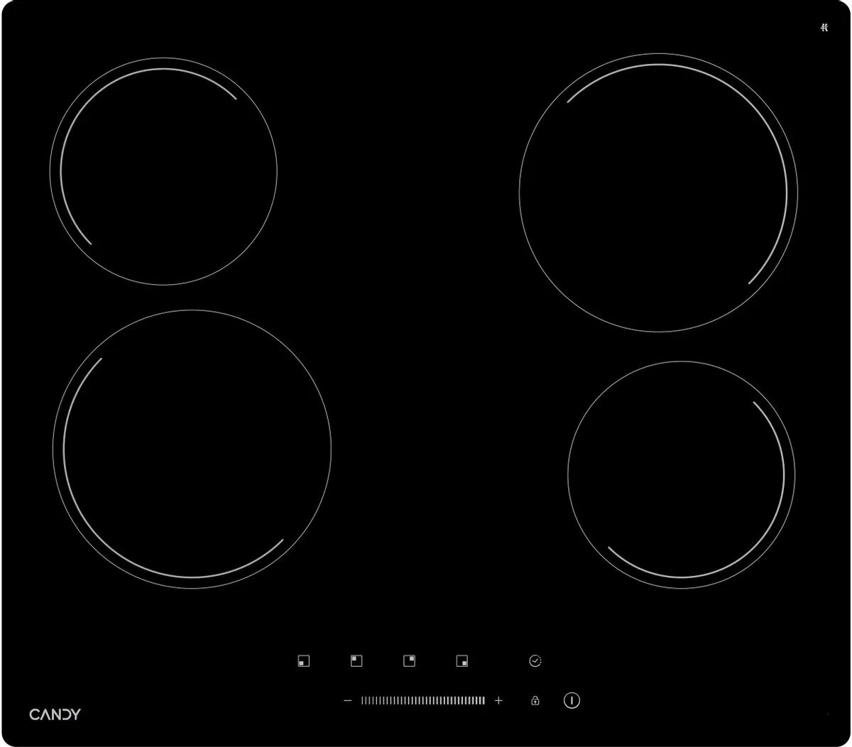 Варочная панель Candy CHXC64TNB, черный, электрическая, стеклокерамика