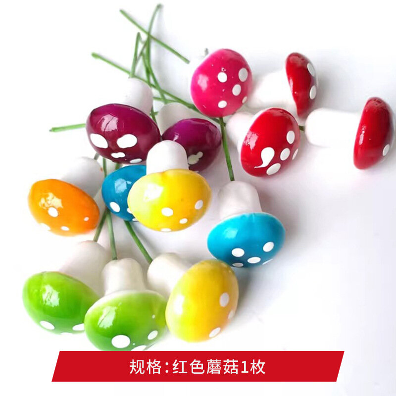 Мини-пенопласт "Рождественский гриб", имитация, красный, 1 шт