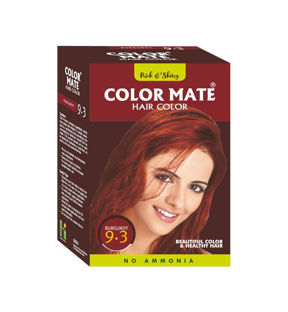 Color Mate Краска для волоc, Цвет Бургунд Тон 9.3. Без Аммиака, (5шт. х15 г)