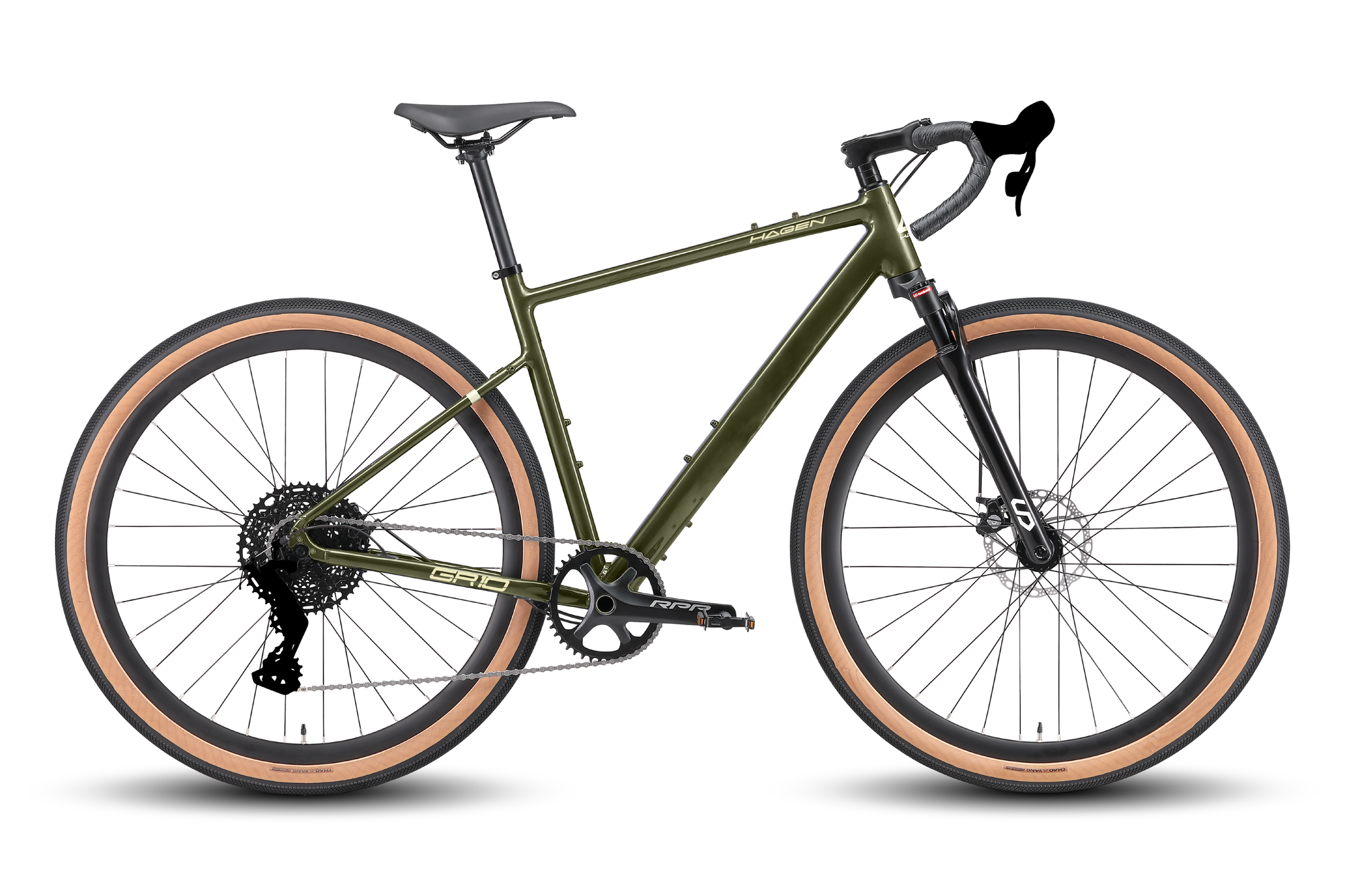 Велосипед HAGEN GR Ten Air 700C 2025 (требует финальной сборки), Цвет зеленый хаки, металлик, Размер 470мм