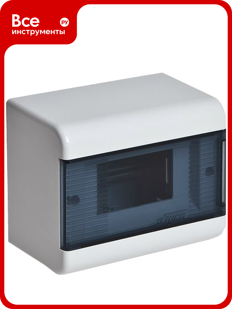 Щиток ОП 6 модулей с дверцей Рувинил 25417 68026, пластик, для установки в жилых