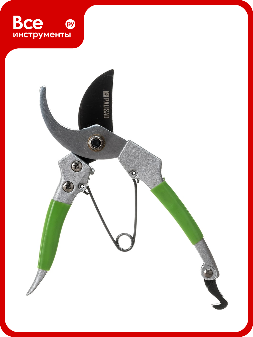 Секатор 180 мм пружина возвратная, обрезиненные ручки PALISAD 60503