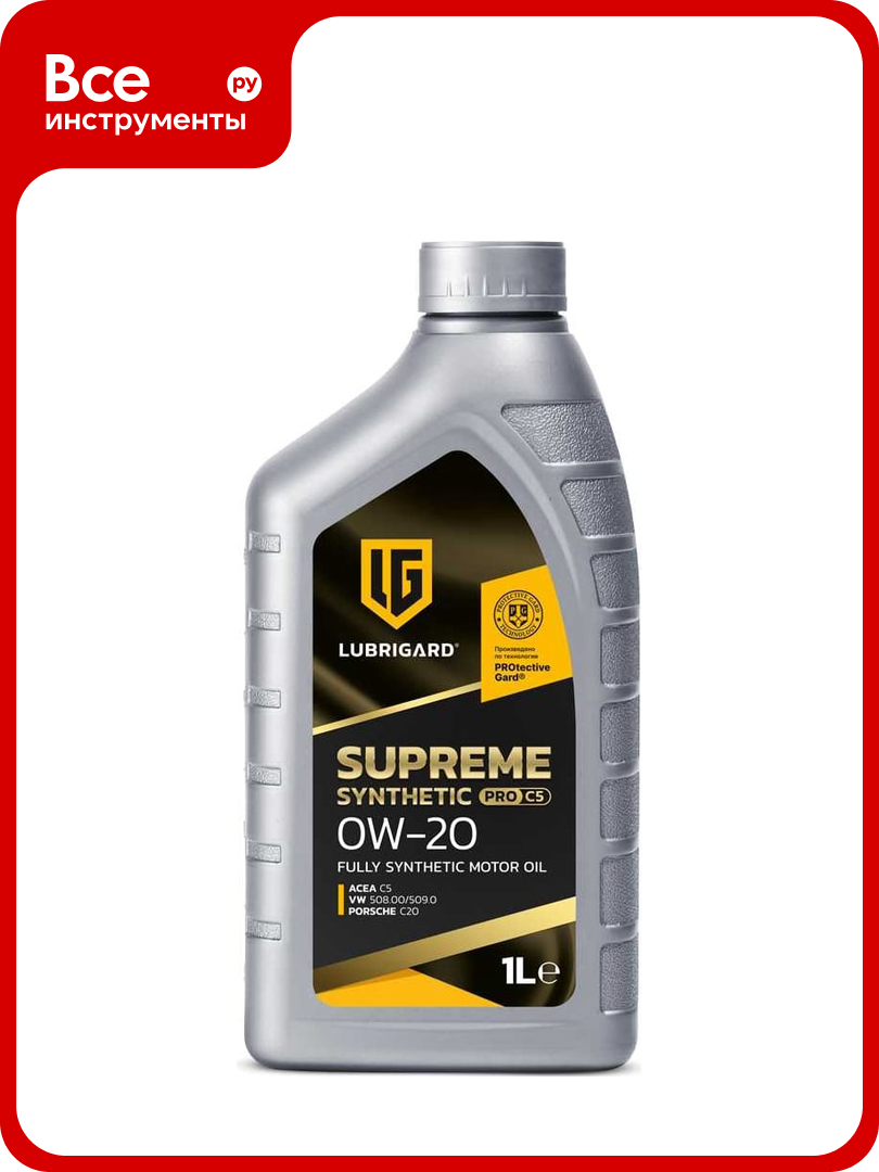Моторное масло lubrigard SUPREME SYNTHETIC PRO C5 0W-20 LGPSPMSC5020CH12