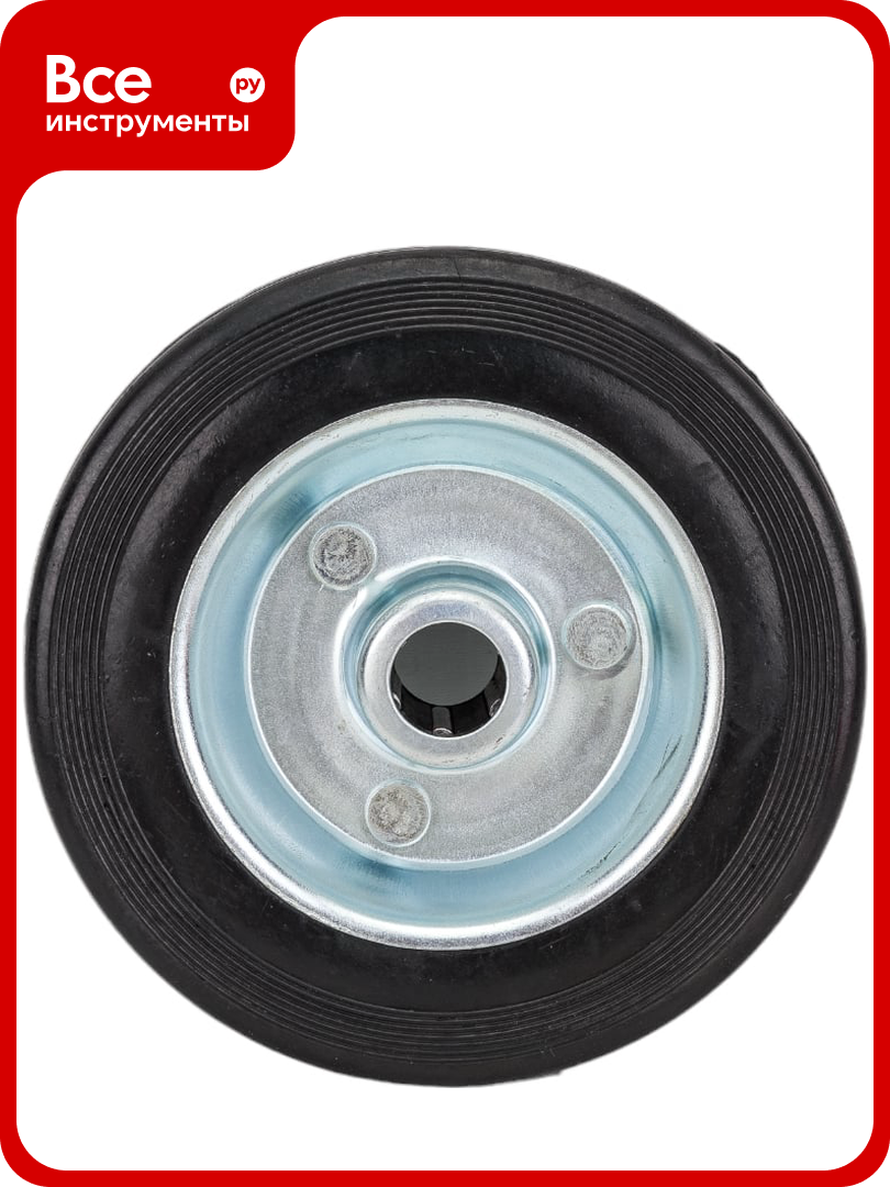 Колесо промышленное со стальным ободом, литой резиновой шиной и роликовым подшипником
