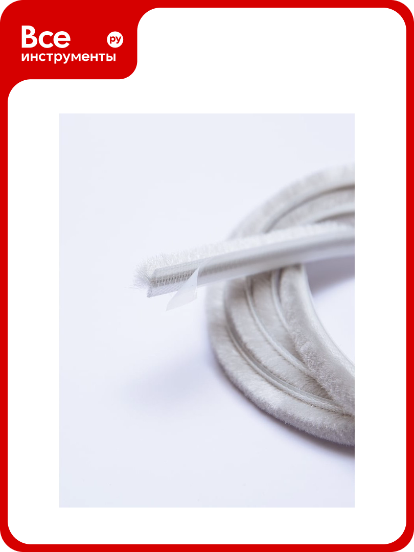 Фетр уплотнитель для москитных сеток щеточный самоклеящийся KOMFORT москитные системы 7 6 мм Серебро 2м ФУМС5475