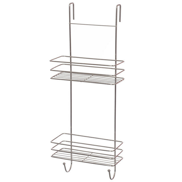 Полка для душевой кабины навесная 2-ярусная VANSTORE нержавеющая сталь