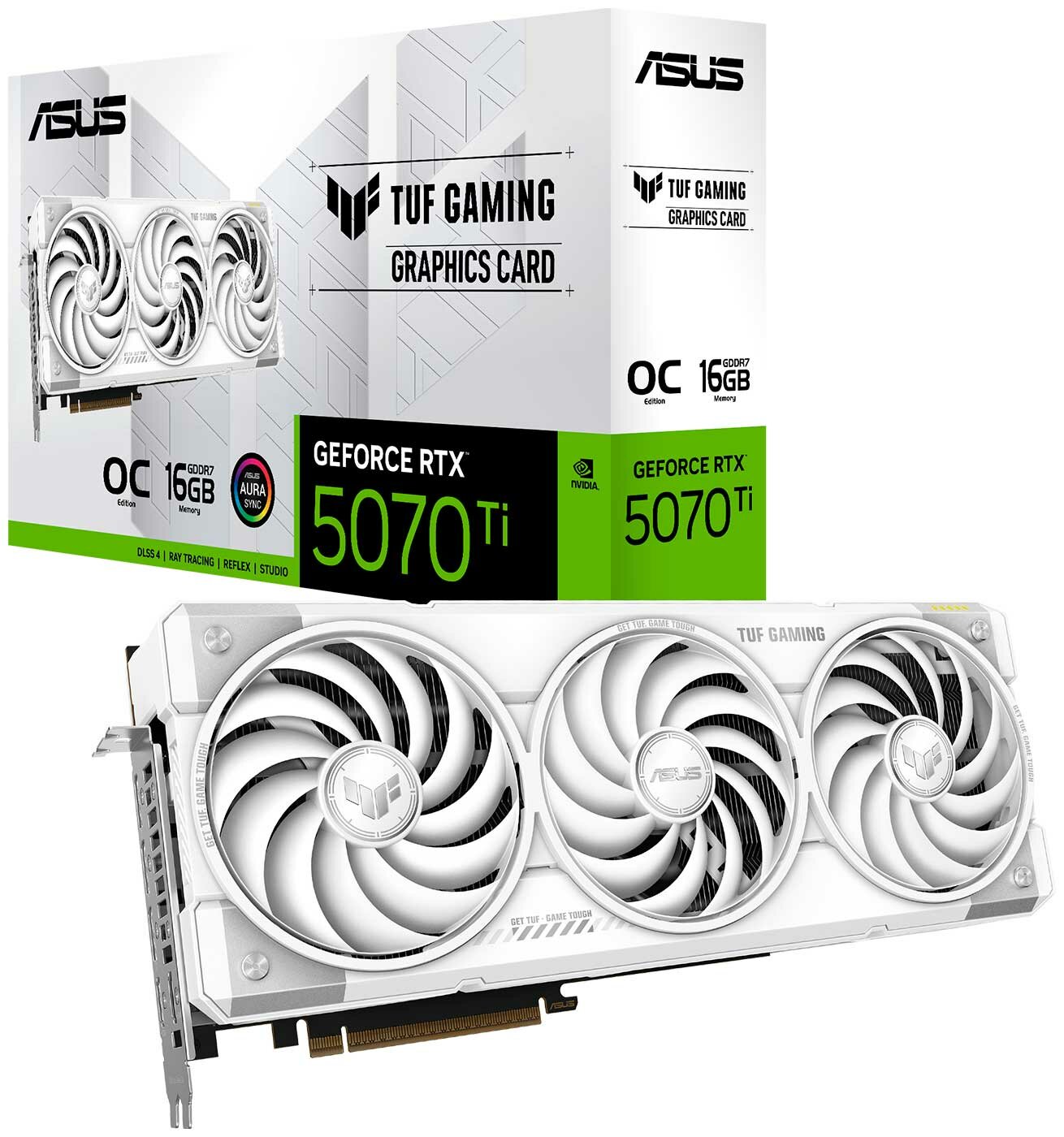 Видеокарта Asus GeForce TUF RTX 5070 TI 16GB OC (TUF-RTX5070TI-O16G-WHITE-GAMING)