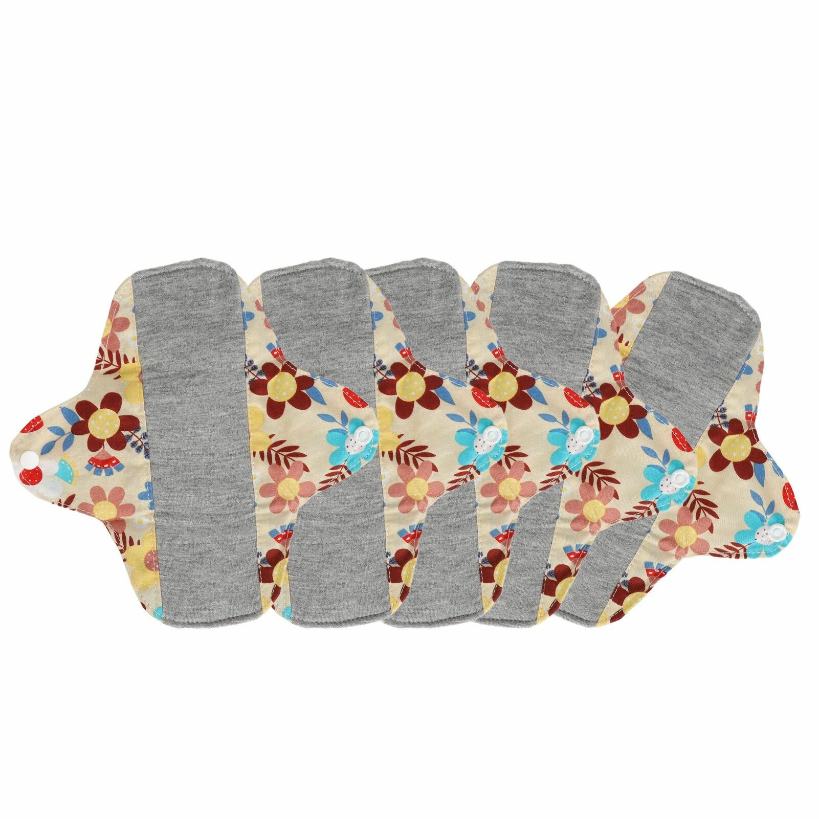 5 шт. многоразовых женских прокладок из чистого хлопка, дышащие, впитывающие воду, для женщин