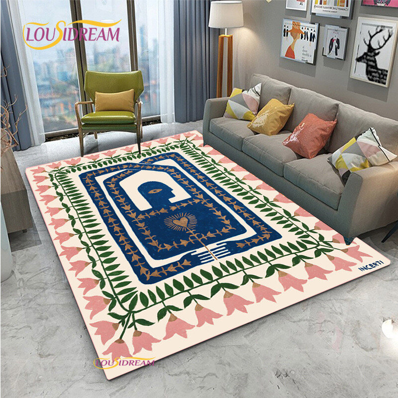 Ковер " античный абстрактный", 100х150см, синий, прямоугольный