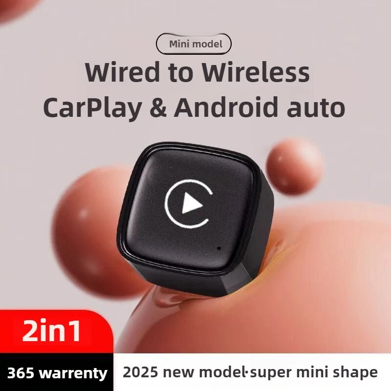 2025 Мини-беспроводной адаптер Apple CarPlay Портативный Smart Mini Box Plug and Play BT WiFi для автомобильного радио с проводом OEM CarPlay