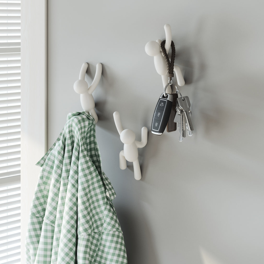 Вешалки-крючки Umbra Buddy, белые