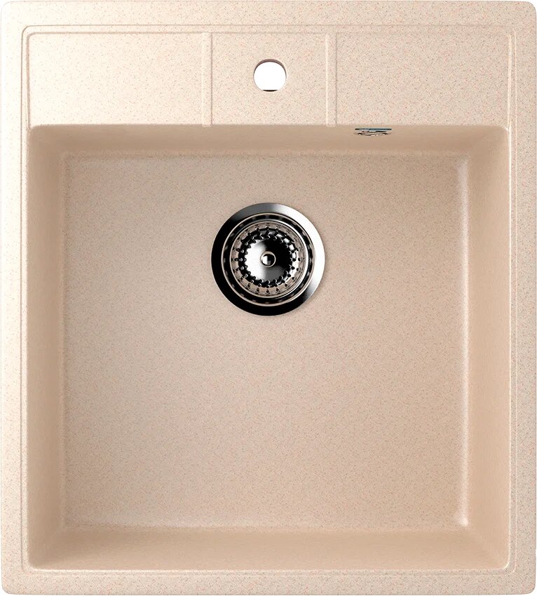 Мойка кухонная Ulgran U-406 -328 прямоугольная, 45x50, мойка для кухни, бежевая, матовая, российская
