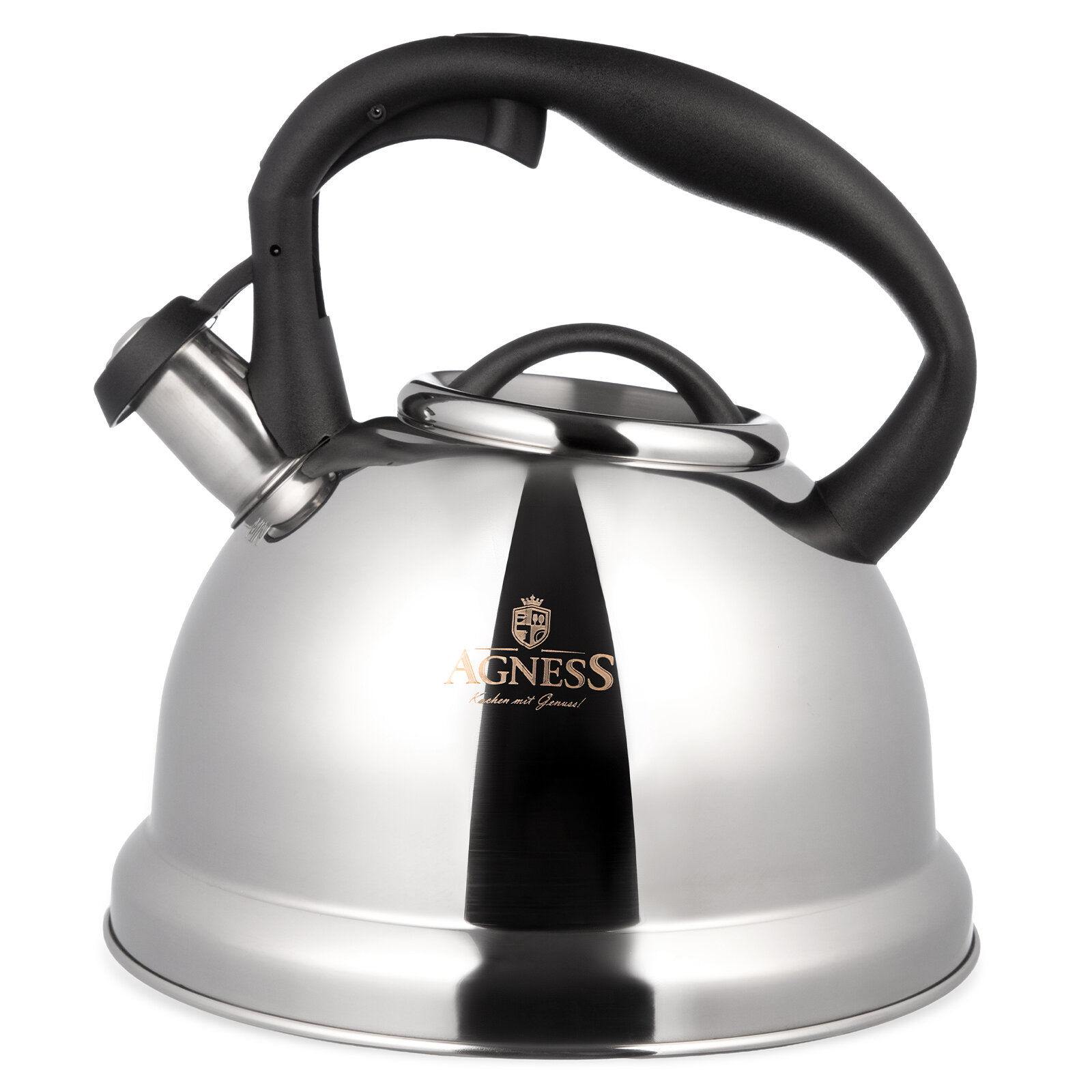 Чайник agness со свистком, 3,1 л KSG-937-035