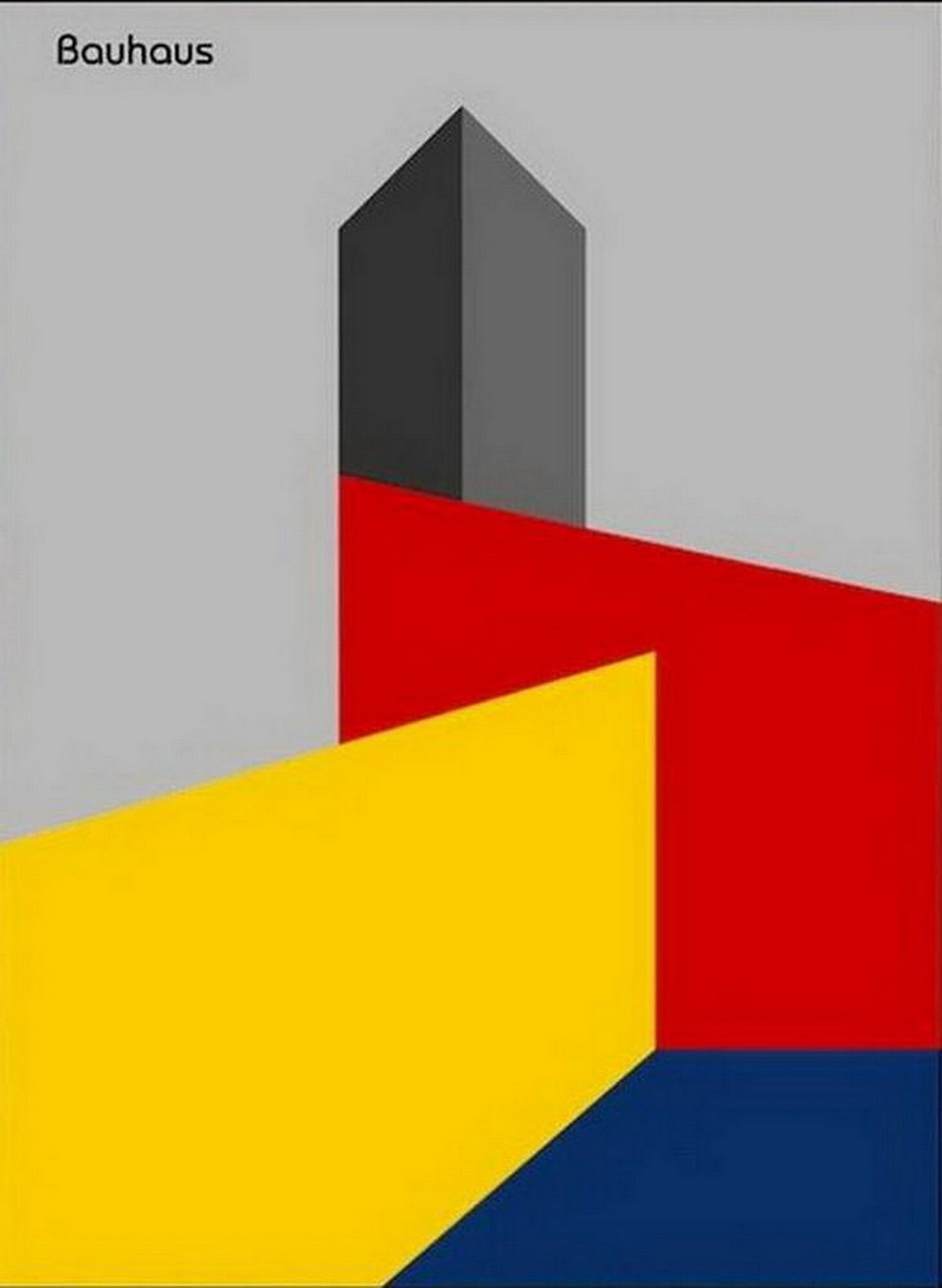 Плакат, постер Минималистичная архитектурная композиция на бумаге, размер 21х30см