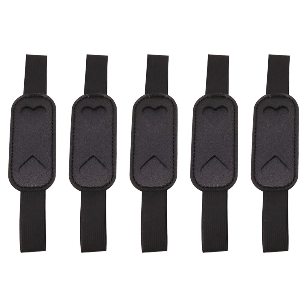 5шт Кожаный пенал с регулируемыми эластичными лентами футляр для блокнота и карандашей